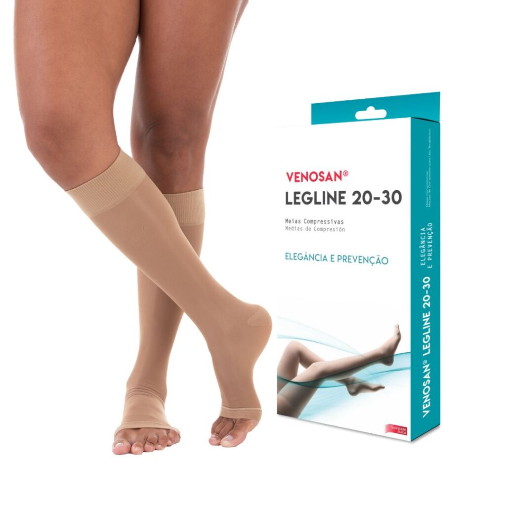 Meia Venosan 20-30 mmHg 3/4 aberta Legline - Gamo Saúde Hospitalar